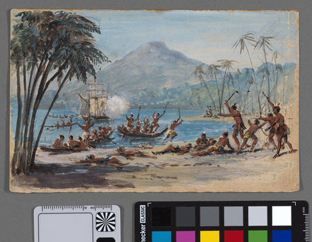 [Pacific island battle scene] - Collections Online - Auckland War ...