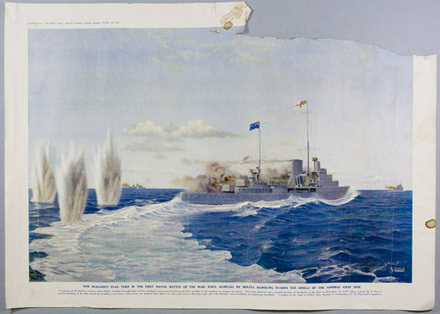 New Zealand's flag flies in the first naval battle of the war: HMNZS Achilles by skilful ...
