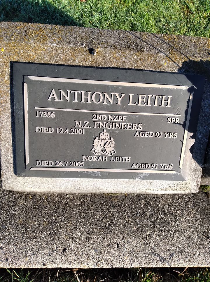 Anthony Leith - Online Cenotaph - Auckland War Memorial Museum