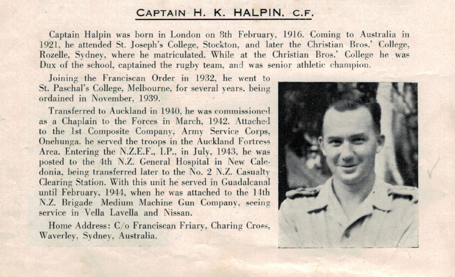 Hugh Kevin Halpin - Online Cenotaph - Auckland War Memorial Museum