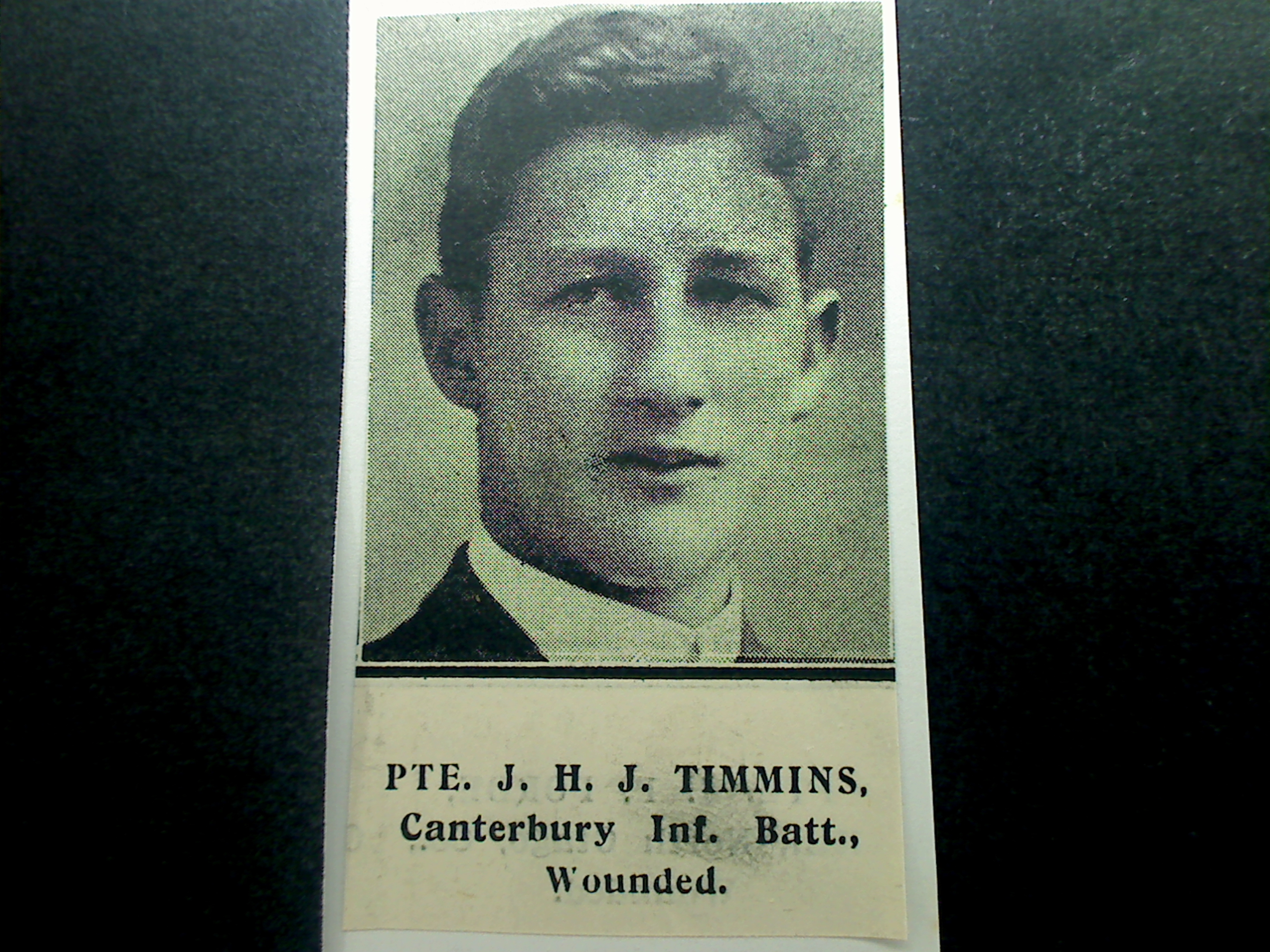 Joseph Henry Jack Timmins - Online Cenotaph - Auckland War Memorial Museum