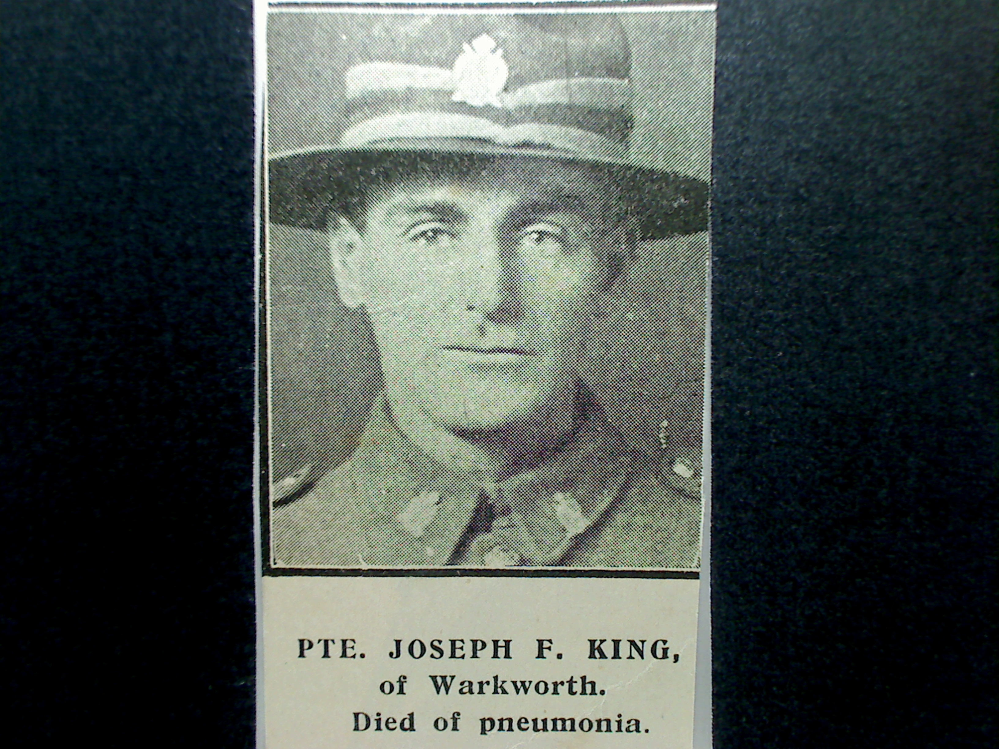 Joseph Frederick King - Online Cenotaph - Auckland War Memorial Museum