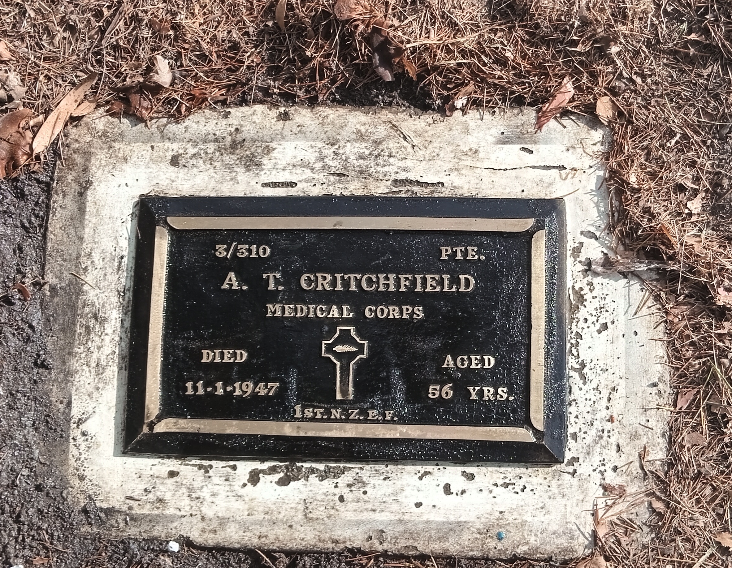 Alexander Thomas Critchfield - Online Cenotaph - Auckland War Memorial ...