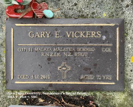 Gary Vickers - Online Cenotaph - Auckland War Memorial Museum