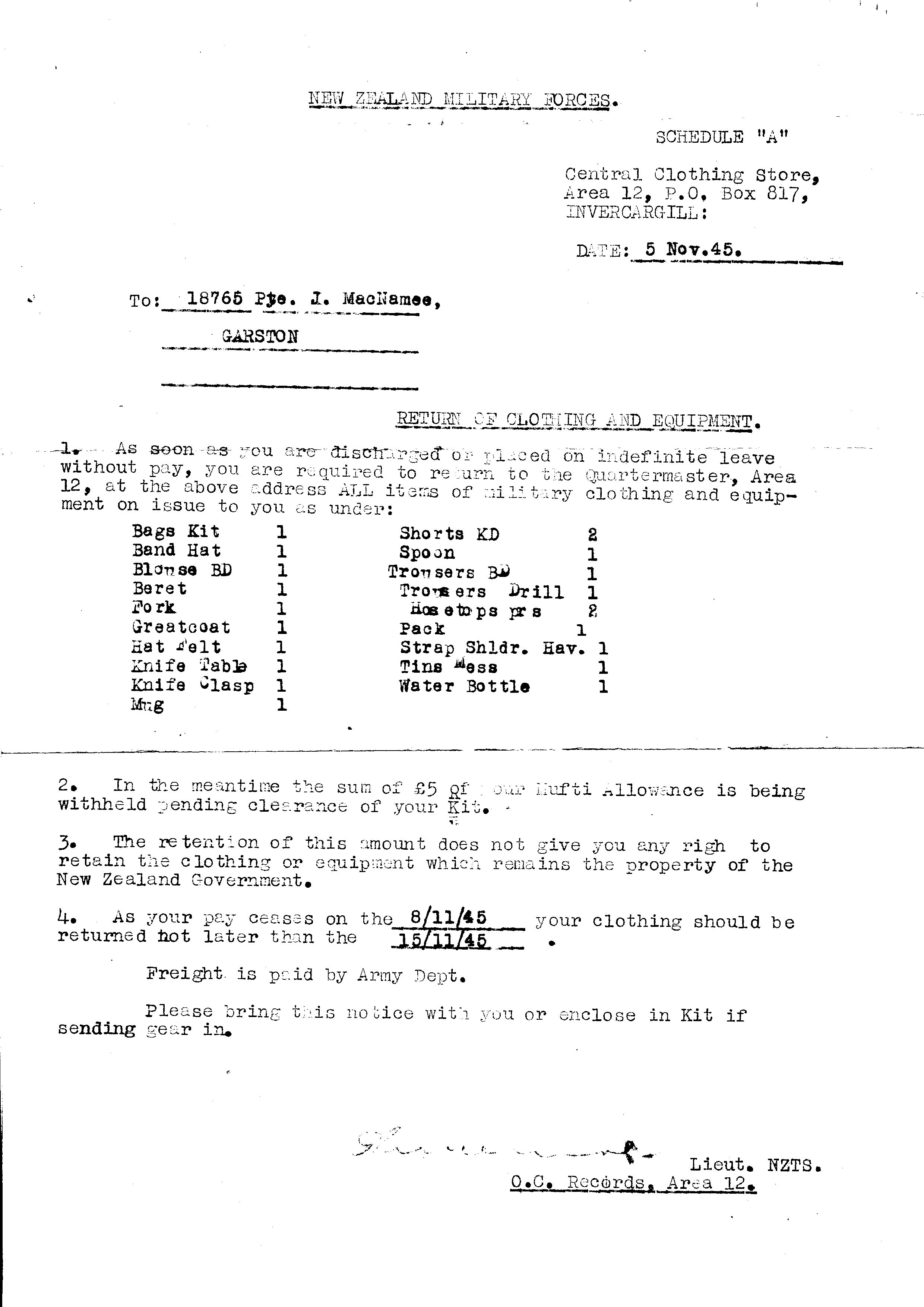 James Nicholas McNamee - Online Cenotaph - Auckland War Memorial Museum