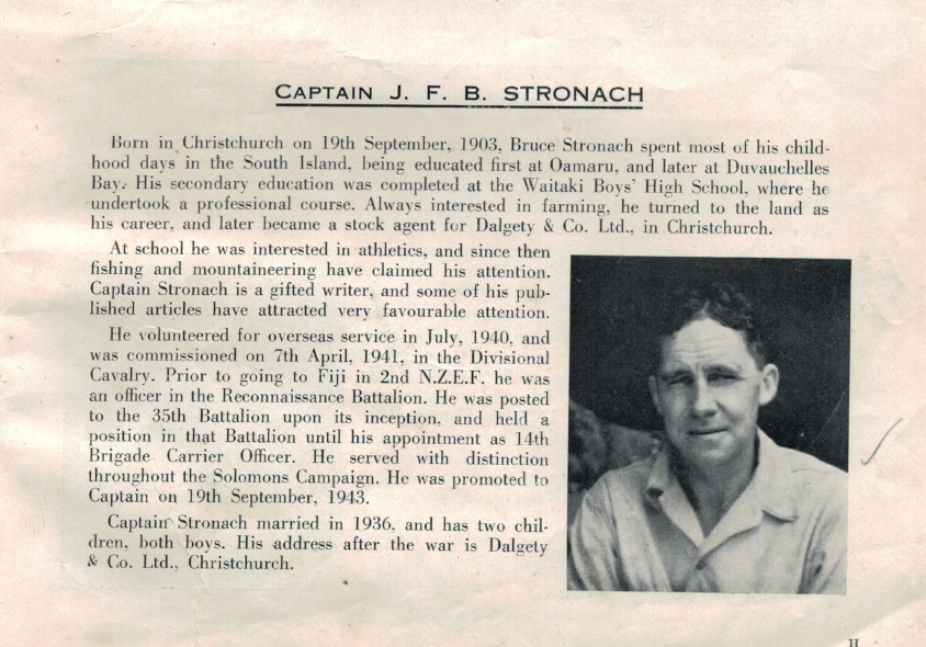 John Frederick Bruce Stronach - Online Cenotaph - Auckland War Memorial ...