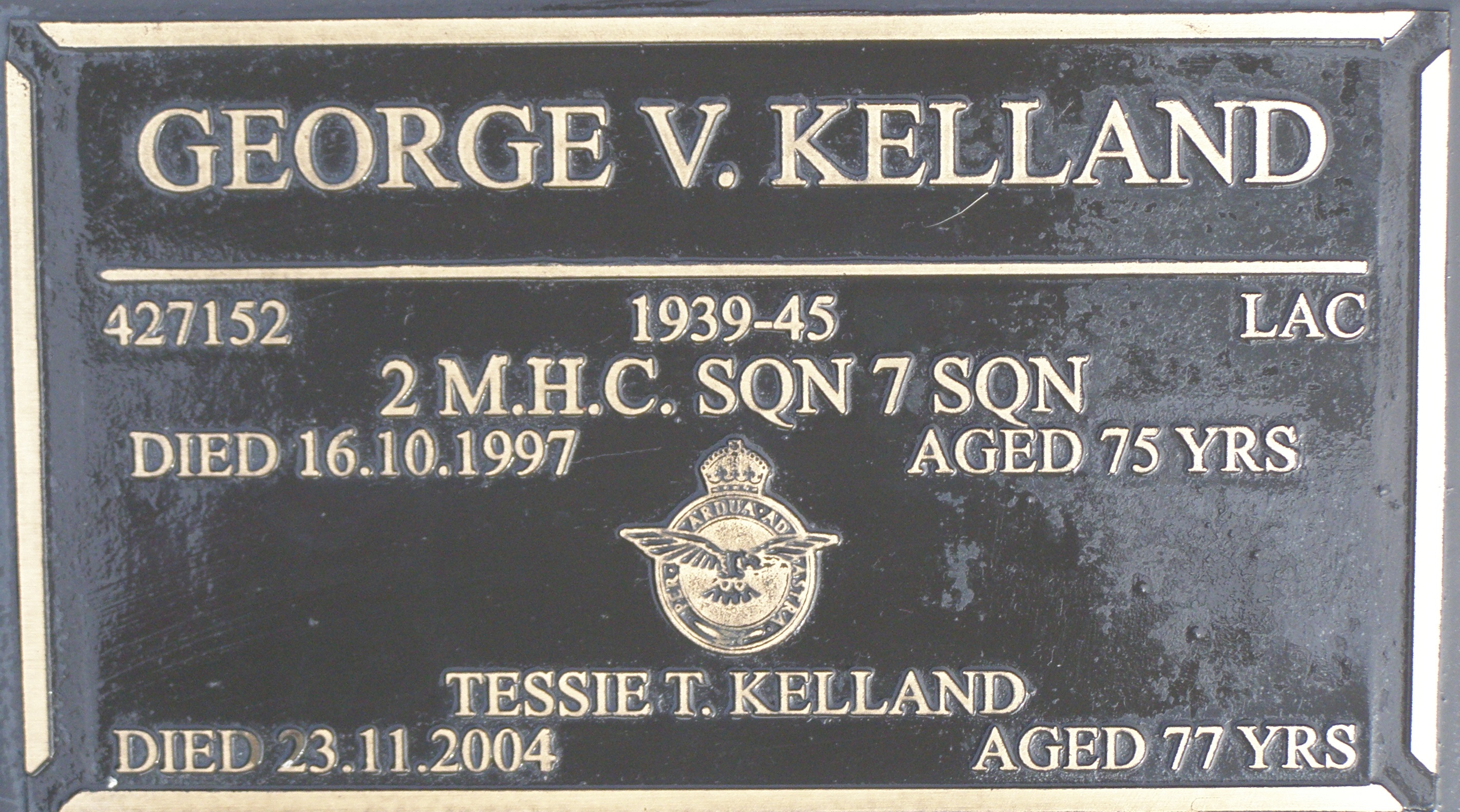 George Vivian Kelland - Online Cenotaph - Auckland War Memorial Museum