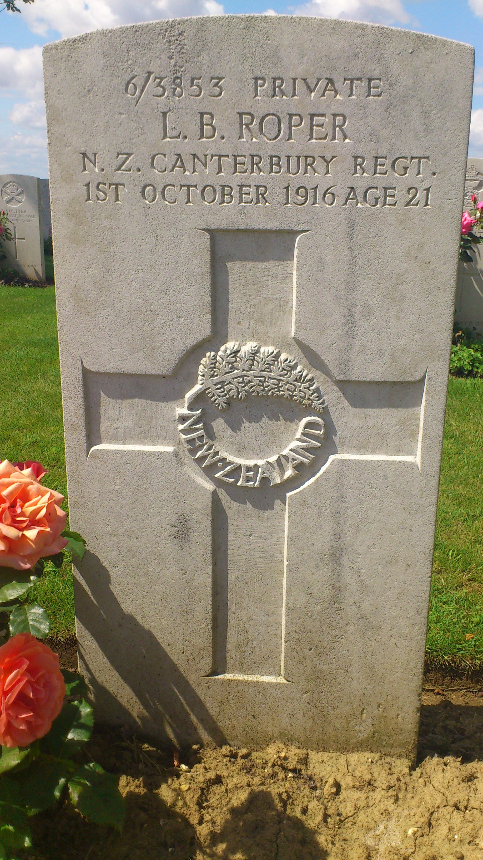 Leonard Bruce Roper - Online Cenotaph - Auckland War Memorial Museum