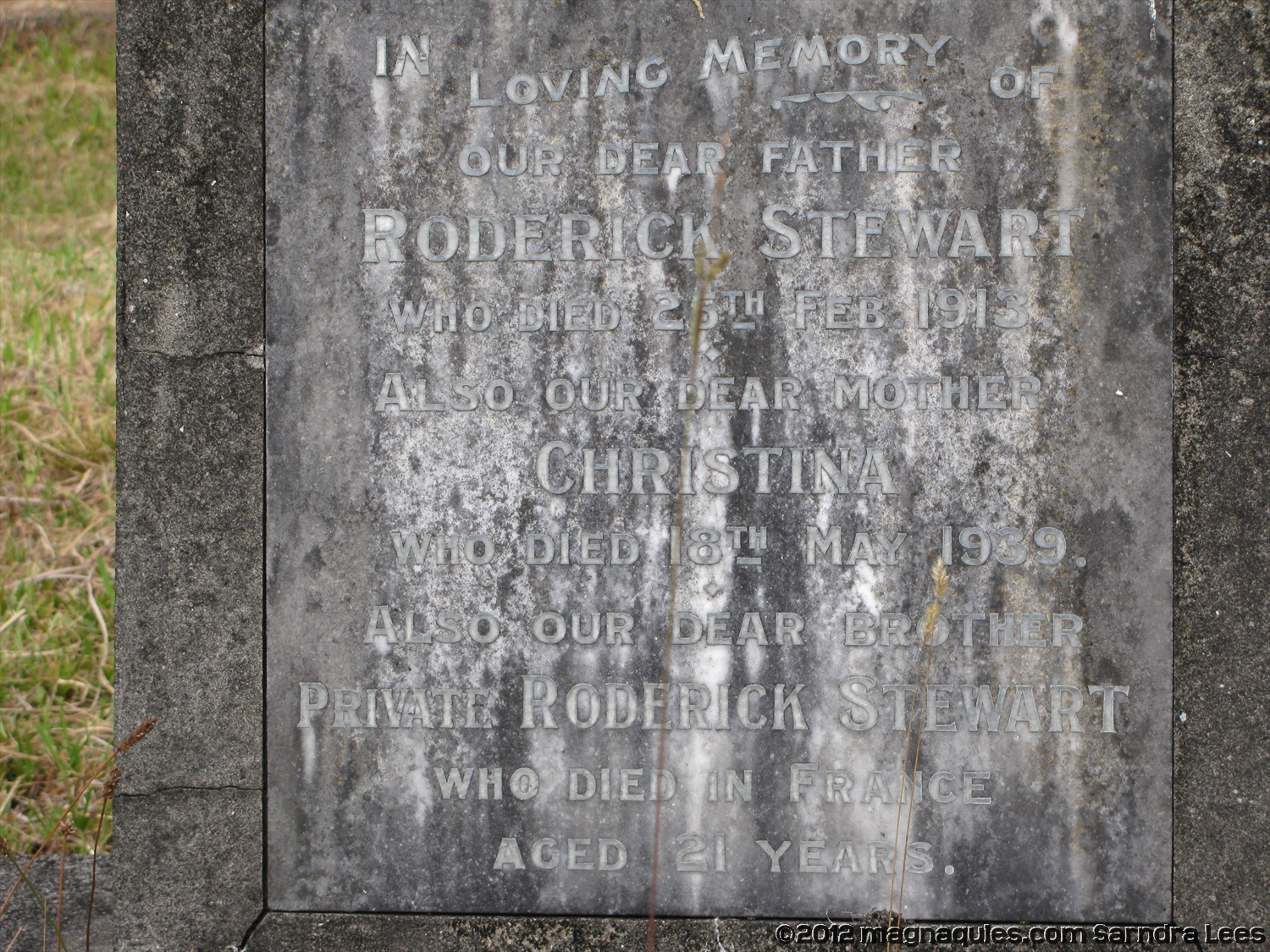 Roderick Stewart - Online Cenotaph - Auckland War Memorial Museum