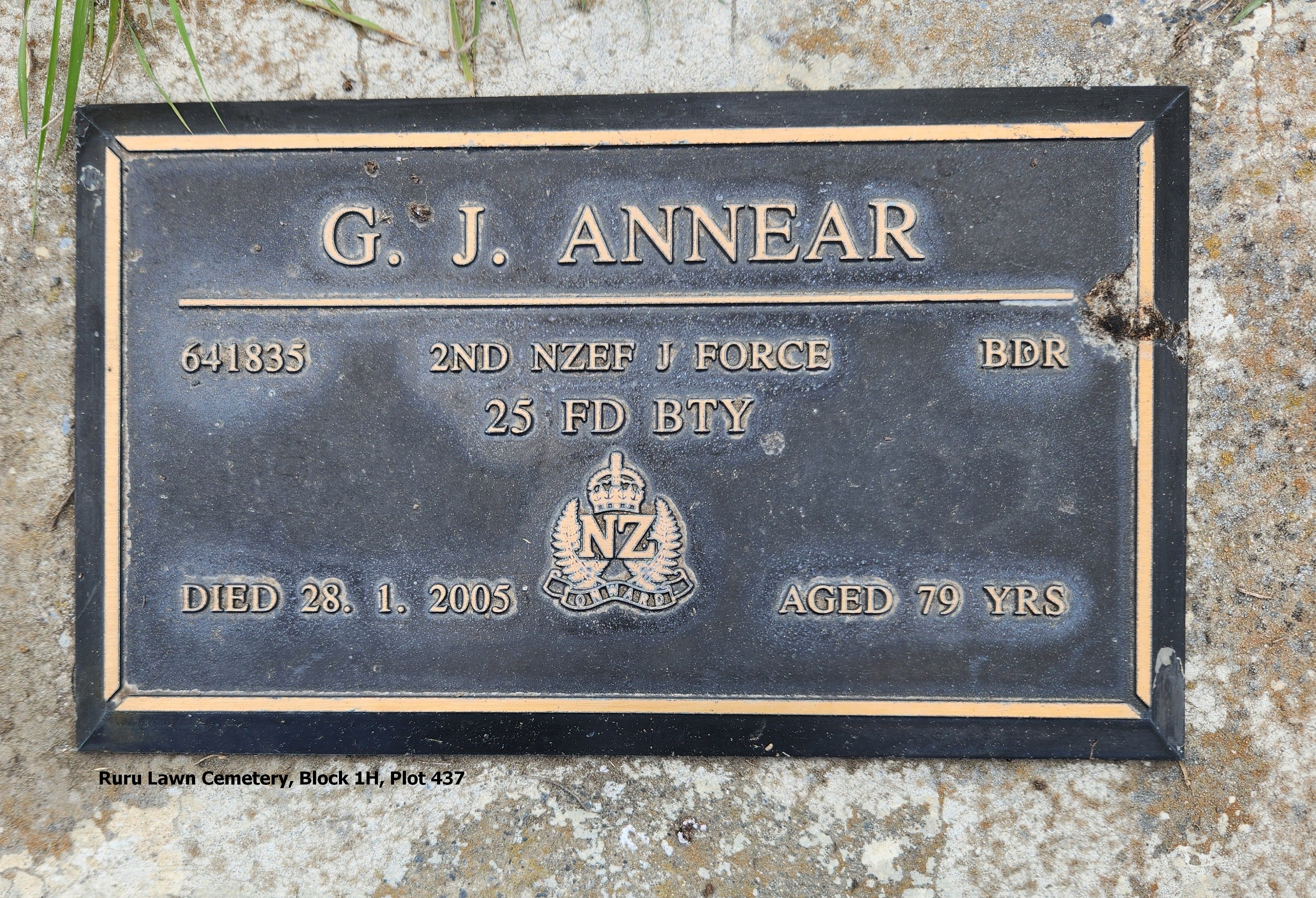 Geoffrey John Annear - Online Cenotaph - Auckland War Memorial Museum