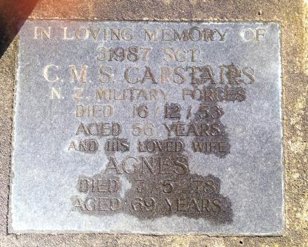 Charles Marshall Stalker Carstairs - Online Cenotaph - Auckland War ...