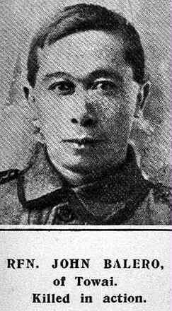 John Balero - Online Cenotaph - Auckland War Memorial Museum