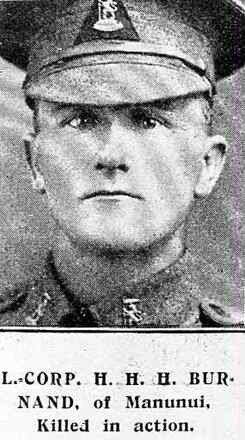 Harry Hamilton Hursthouse Burnand - Online Cenotaph - Auckland War ...