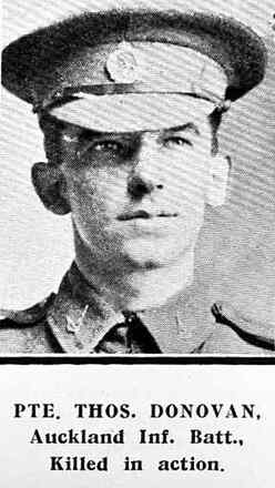 Thomas Donovan - Online Cenotaph - Auckland War Memorial Museum