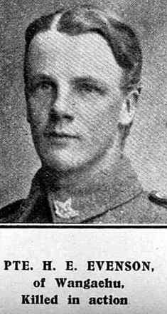 Herbert Edward Evenson - Online Cenotaph - Auckland War Memorial Museum