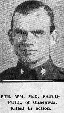 William McCathie Faithfull - Online Cenotaph - Auckland War Memorial Museum