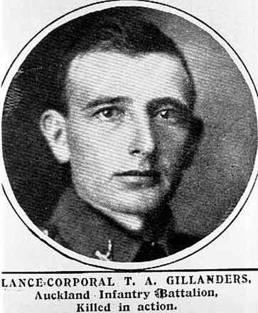 Thomas Alexander Gillanders - Online Cenotaph - Auckland War Memorial ...