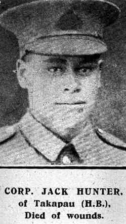 Jack Hunter - Online Cenotaph - Auckland War Memorial Museum