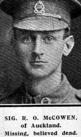 Richard Oliver McCowen - Online Cenotaph - Auckland War Memorial Museum
