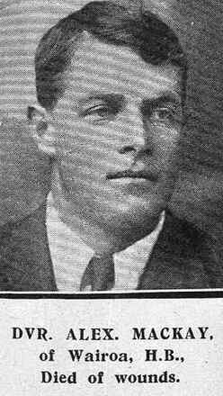 Alexander Mackay - Online Cenotaph - Auckland War Memorial Museum
