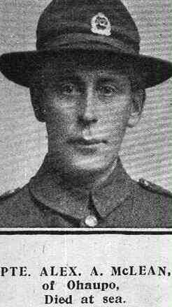 Alexander Archibald McLean - Online Cenotaph - Auckland War Memorial Museum