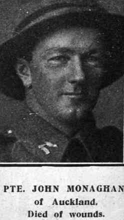 John Monaghan - Online Cenotaph - Auckland War Memorial Museum