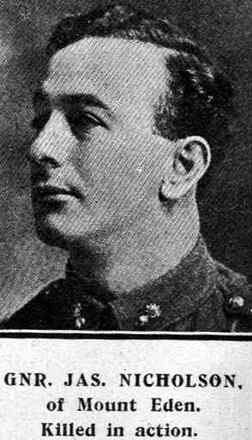 James Nicholson - Online Cenotaph - Auckland War Memorial Museum