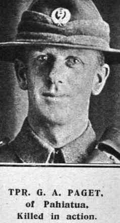 George Arthur Paget - Online Cenotaph - Auckland War Memorial Museum