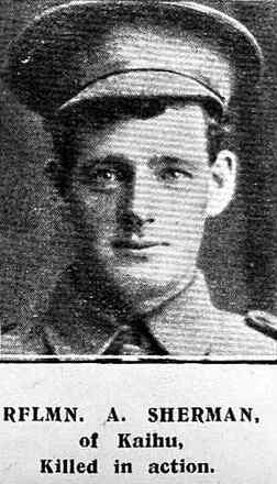 Arthur Sherman - Online Cenotaph - Auckland War Memorial Museum