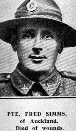 Frederick Simms - Online Cenotaph - Auckland War Memorial Museum