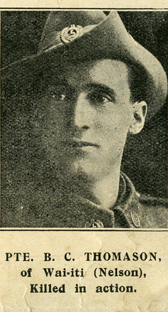 Bertie Vernon Thomason - Online Cenotaph - Auckland War Memorial Museum