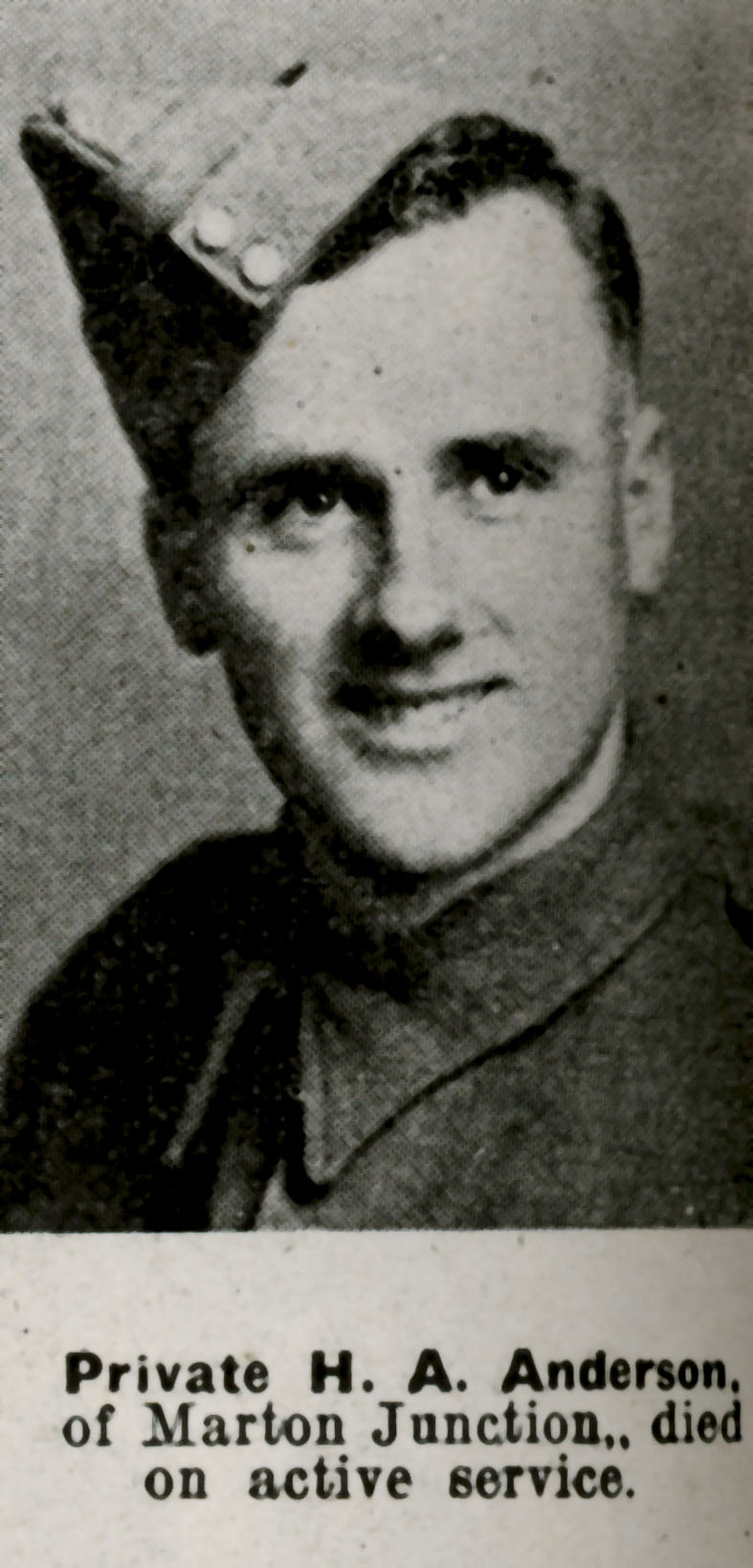 Harold Arnold Anderson - Online Cenotaph - Auckland War Memorial Museum