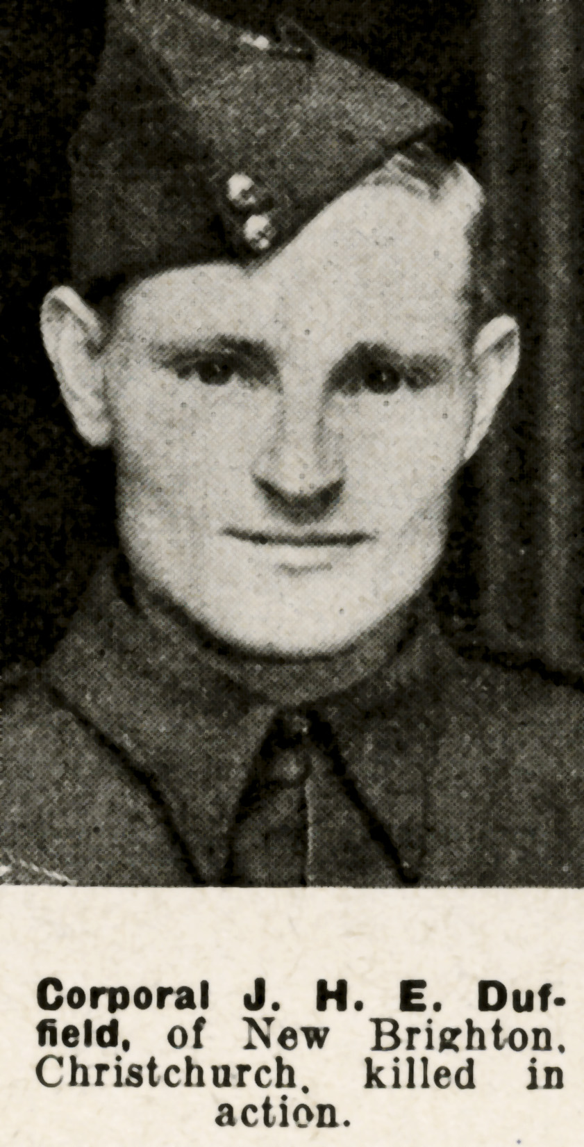 John Henry Edward Duffield - Online Cenotaph - Auckland War Memorial Museum