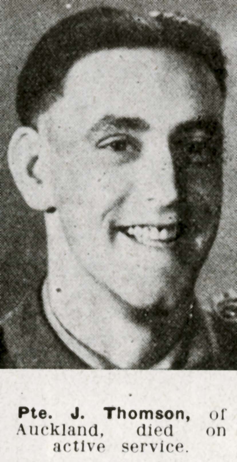 James Thomson - Online Cenotaph - Auckland War Memorial Museum