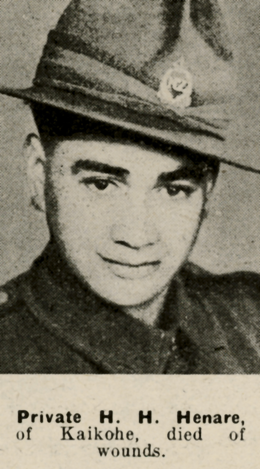 Hone Hamiora Henare - Online Cenotaph - Auckland War Memorial Museum