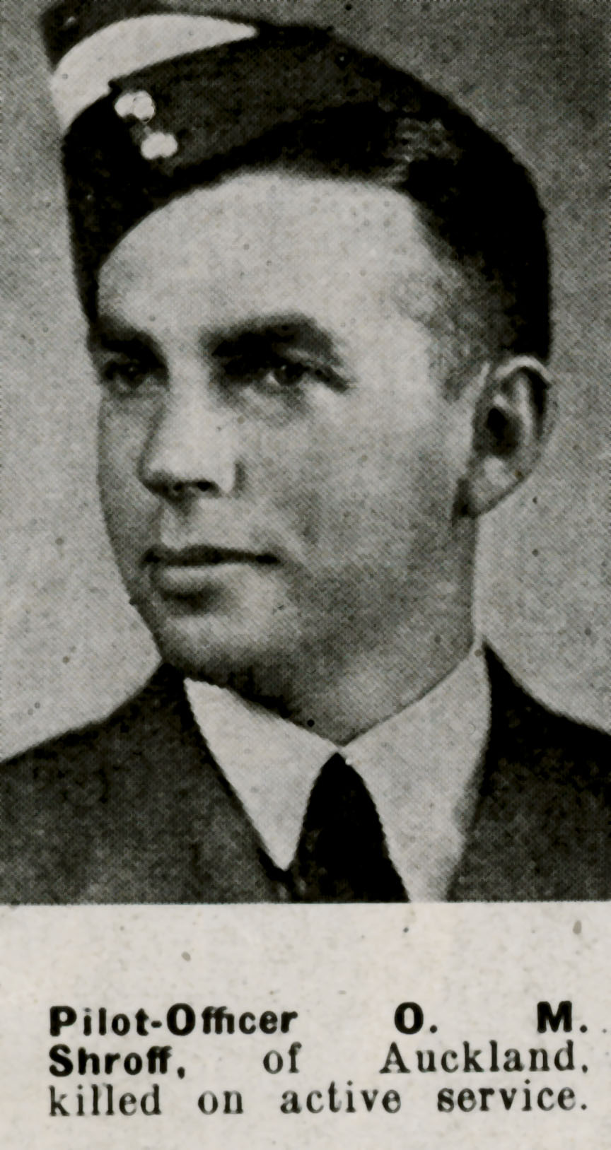 Owen Mortimer Shroff - Online Cenotaph - Auckland War Memorial Museum