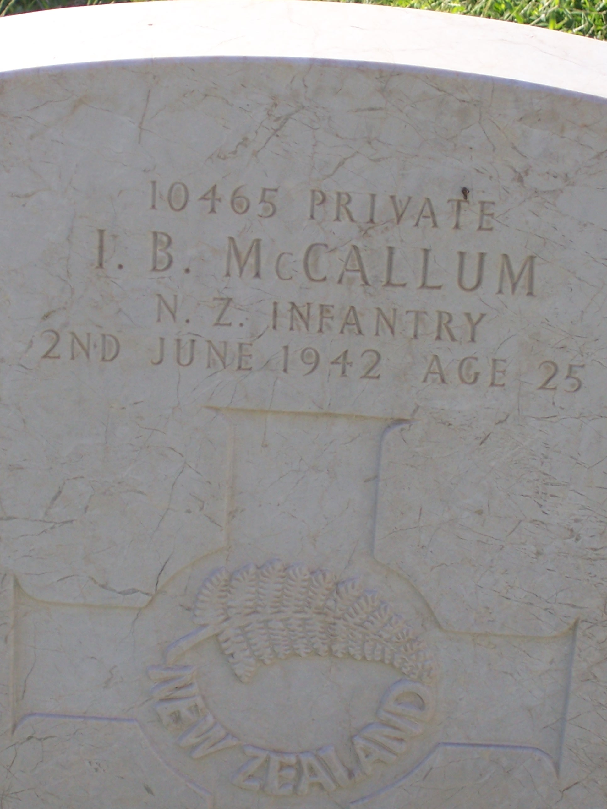 Ian Borthwick McCallum - Online Cenotaph - Auckland War Memorial Museum