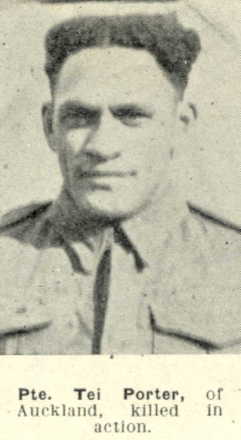 Tei Porter - Online Cenotaph - Auckland War Memorial Museum