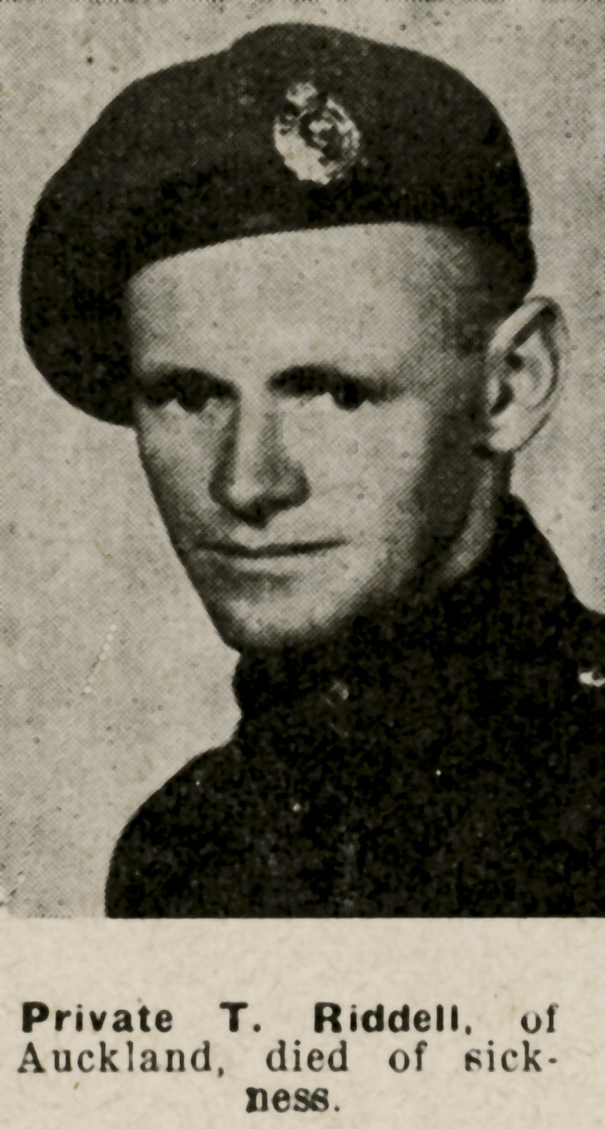 Thomas Riddell - Online Cenotaph - Auckland War Memorial Museum