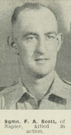 Fredrick Albert Scott - Online Cenotaph - Auckland War Memorial Museum