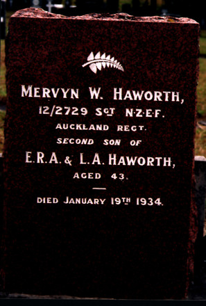 Mervyn Wallace Haworth - Online Cenotaph - Auckland War Memorial Museum