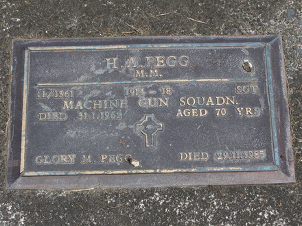 Henry Arnold Pegg - Online Cenotaph - Auckland War Memorial Museum