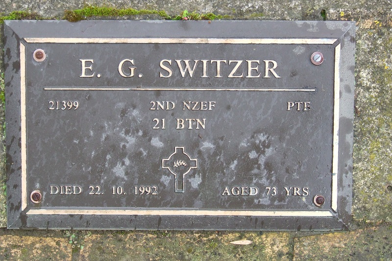 Elwyn Gordon Switzer - Online Cenotaph - Auckland War Memorial Museum