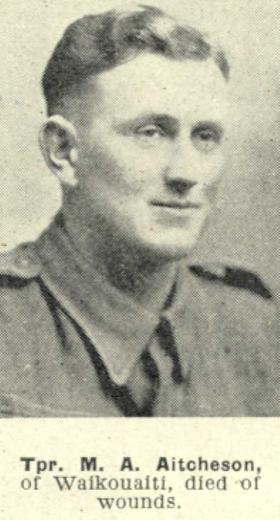 Maurice Archibald Aitcheson - Online Cenotaph - Auckland War Memorial ...