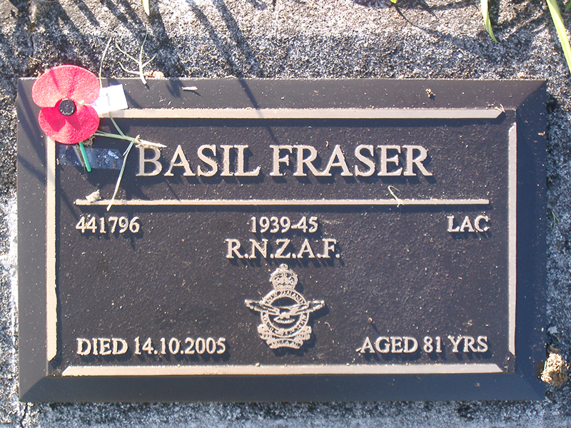 Basil Fraser - Online Cenotaph - Auckland War Memorial Museum
