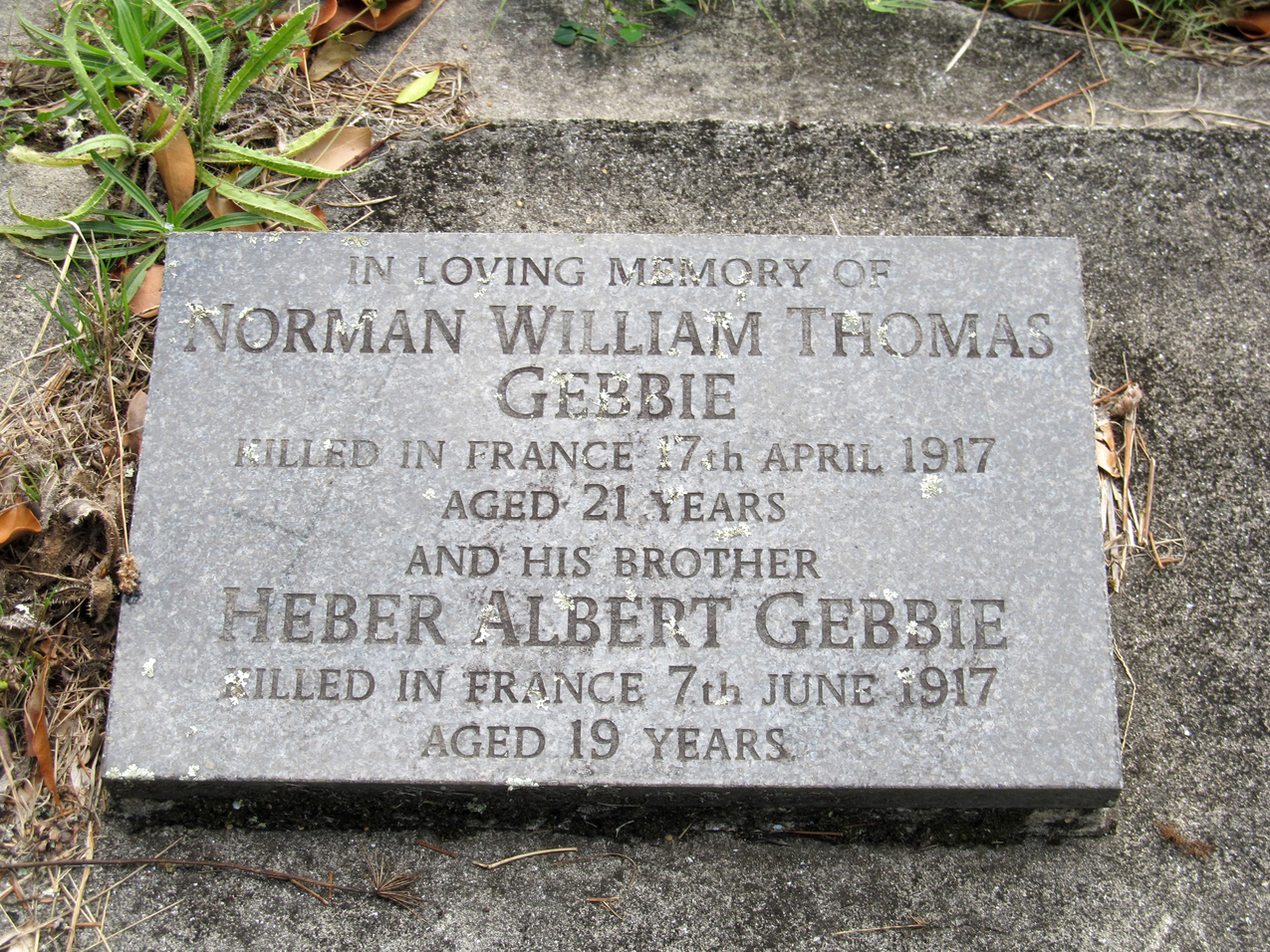 Heber Albert Gebbie - Online Cenotaph - Auckland War Memorial Museum