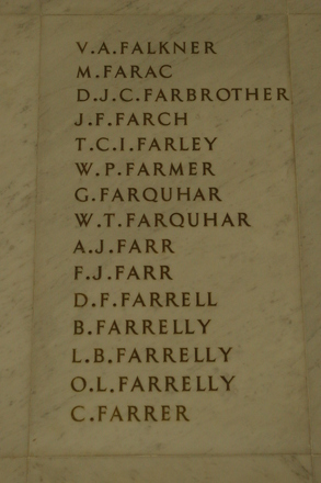 Christopher Farrer - Online Cenotaph - Auckland War Memorial Museum