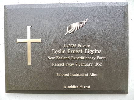 Leslie Ernest Biggins - Online Cenotaph - Auckland War Memorial Museum