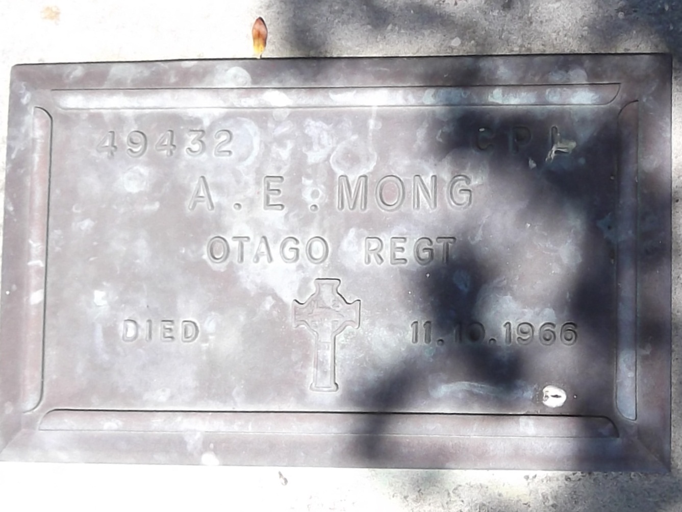 Albert Ernest Mong - Online Cenotaph - Auckland War Memorial Museum