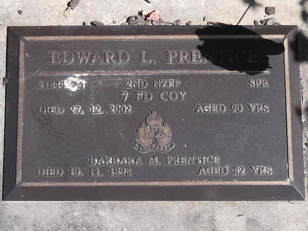 Edward Lorraine Prentice - Online Cenotaph - Auckland War Memorial Museum